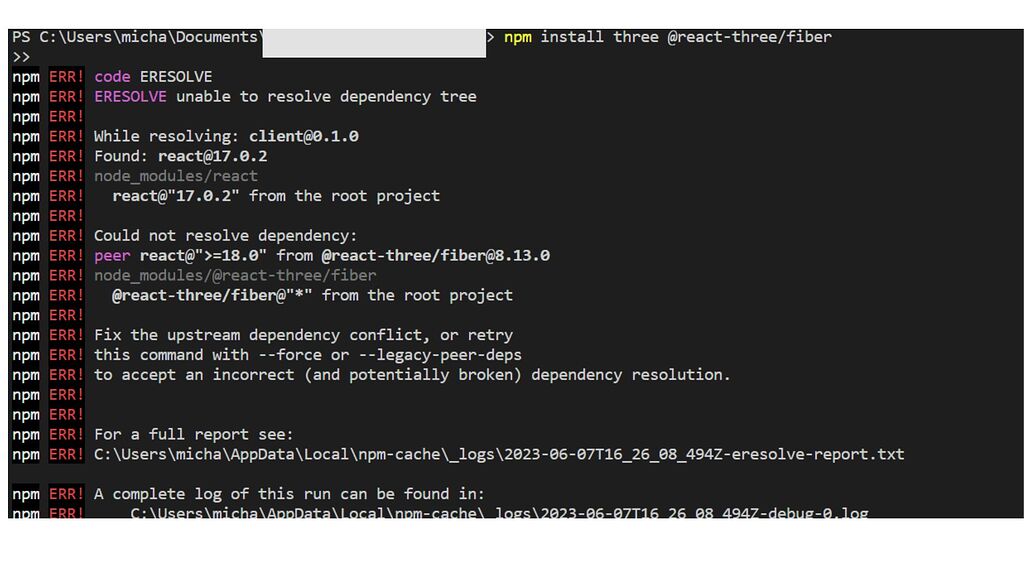 React Three Fiber installation resulting in error - Questions - three ... React Three Fiber installation resulting in error - Questions - three ...