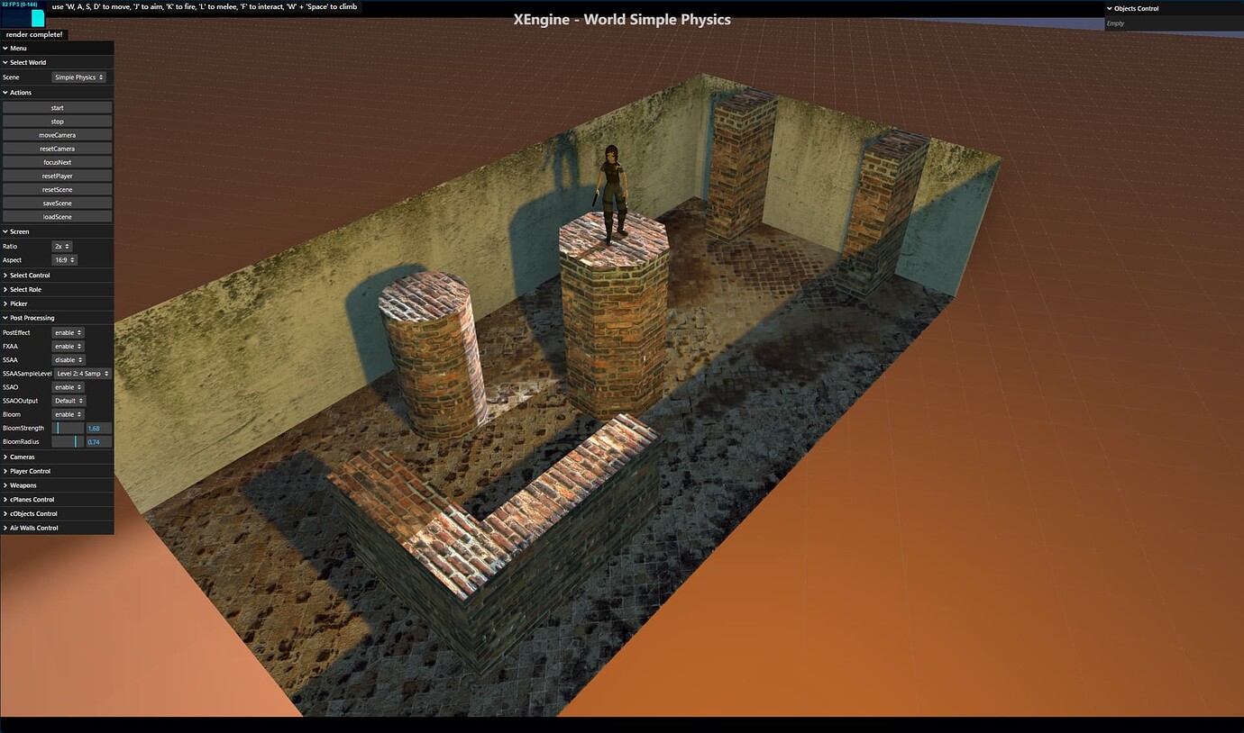XEngine - a scene manager and simple physics simulator based on old ...