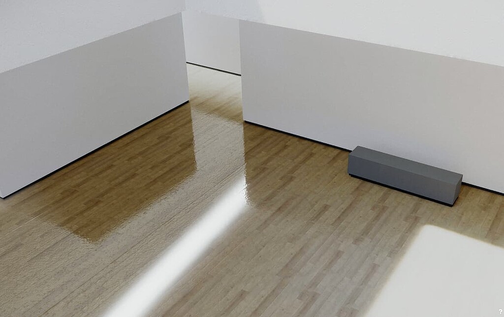 The light reflection effect on floor is disappear after I loaded the ...