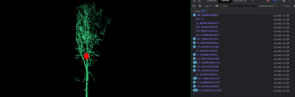 Raycasting on PCD gives wrong coordinates - Questions - three.js forum