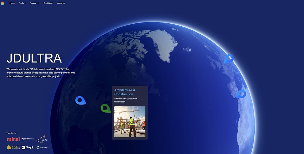 geospatial company website - Showcase - three.js forum