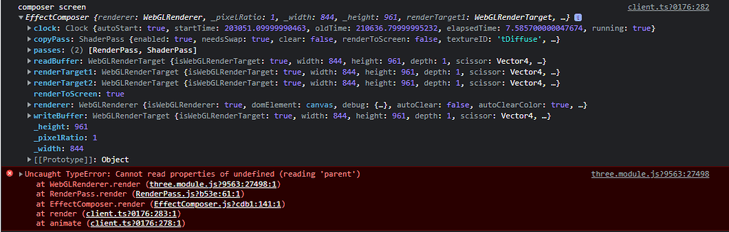 Post processing effect composer not working - Questions - three.js forum