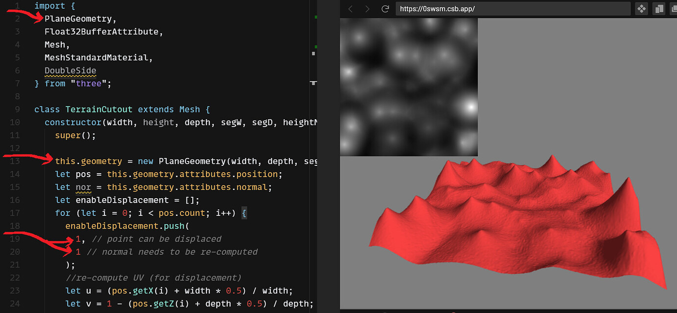 Wrong scale of displacement map - Questions - three.js forum