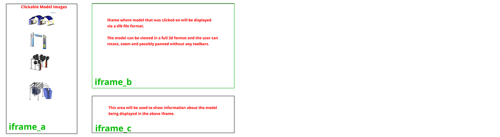 Load multiple web pages in multiple iframes via clicking a single link - Questions - three.js forum