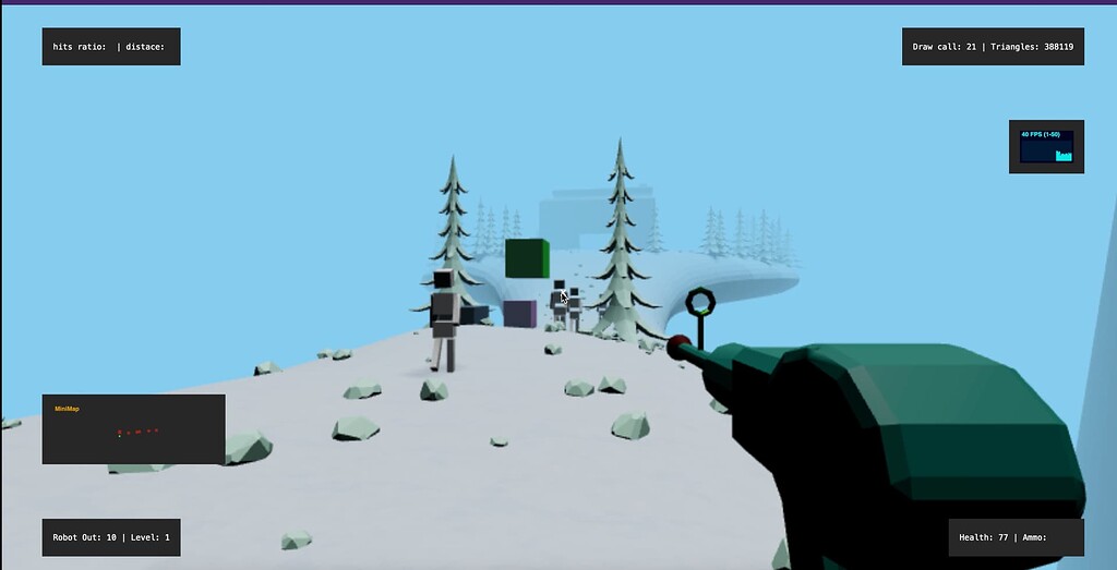 Zombie Robot (THREE.js + Yuka.js First Person Shooter survival zombie) - Showcase - three.js forum