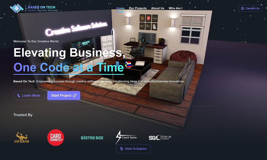 My startup landing website built in three js, blender & r3f - Showcase - three.js forum
