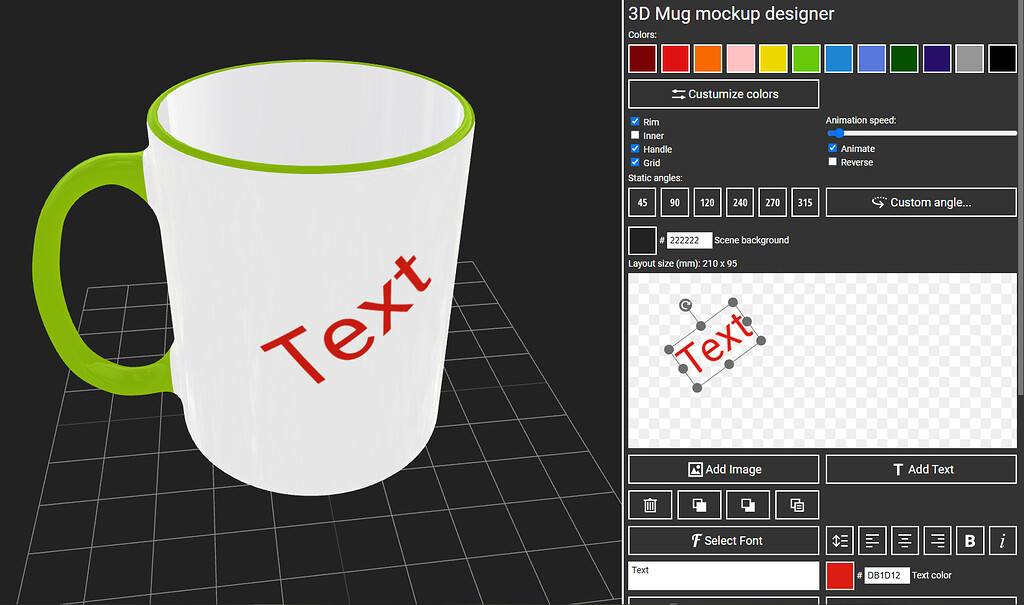 3D Mug mockup designer - Showcase - three.js forum