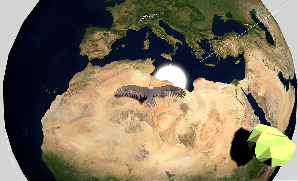 How to rotate an object depending on the position on the sphere ...