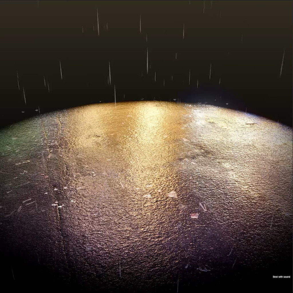 Puddles with rain, splashes, ripples and lightning - Showcase - three.js forum