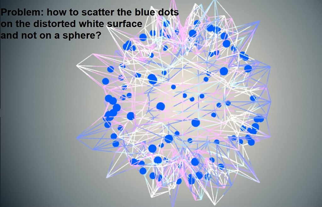 MeshSurfaceSampler on a mesh with noise ShaderMaterial - Questions - three.js forum