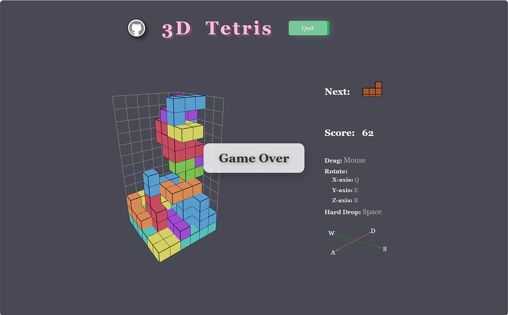 3D tetris Game with THREE.js + React - Showcase - three.js forum