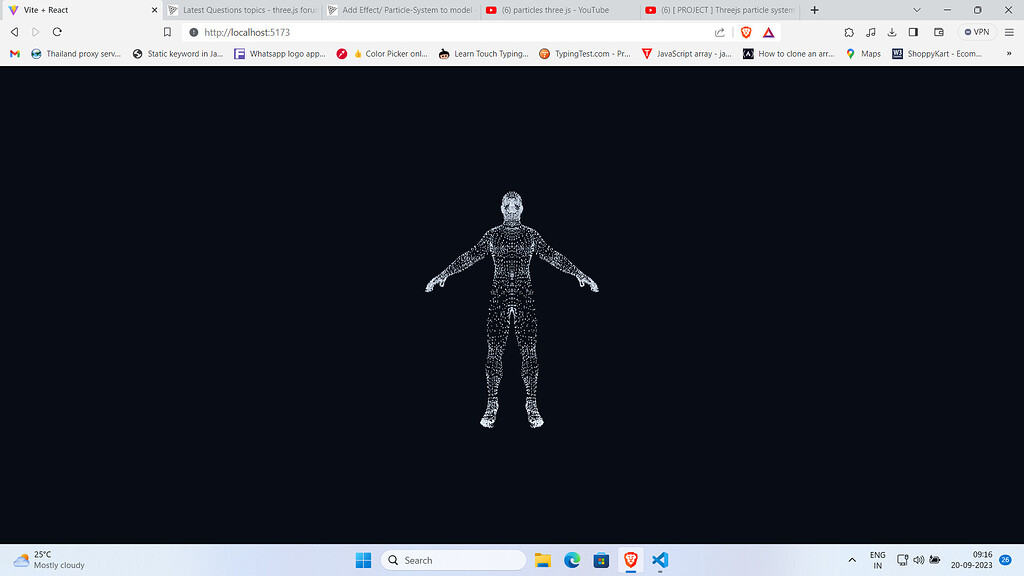Particles to form a custom model - Questions - three.js forum