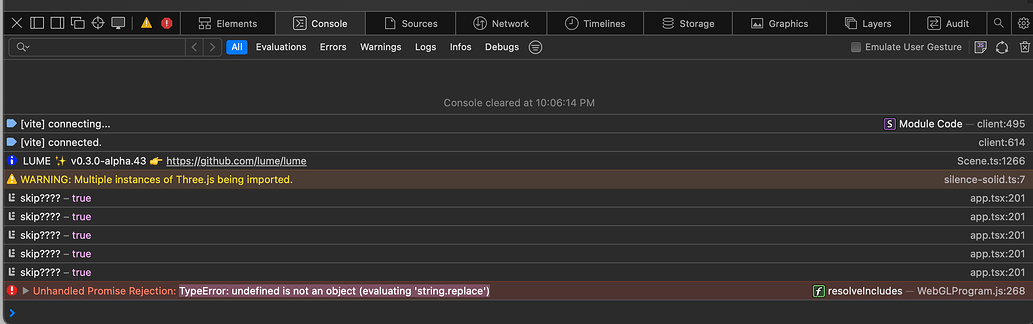 `import from 'three/tsl'`, WARNING: Multiple instances of Three.js being imported - Questions ...