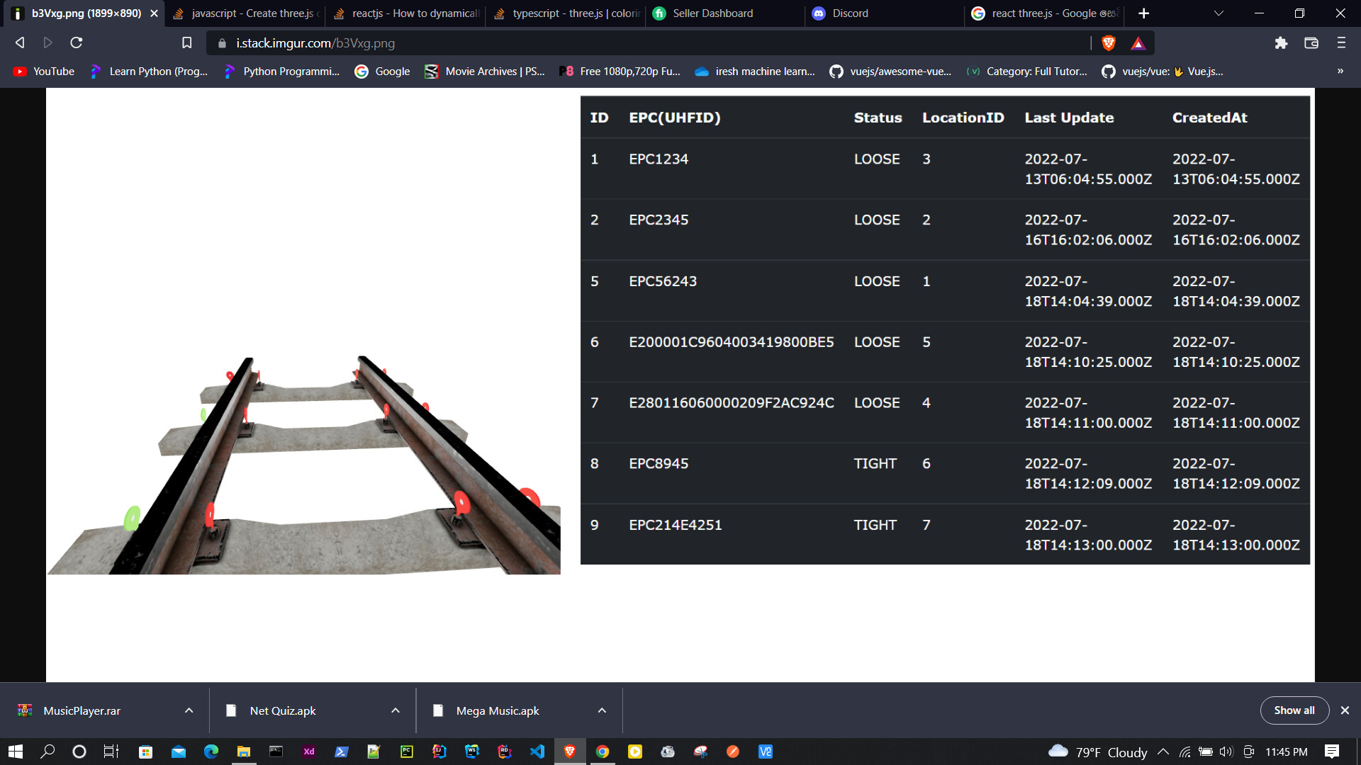 Change the color of multiple meshes on a React Three.js model as the ...