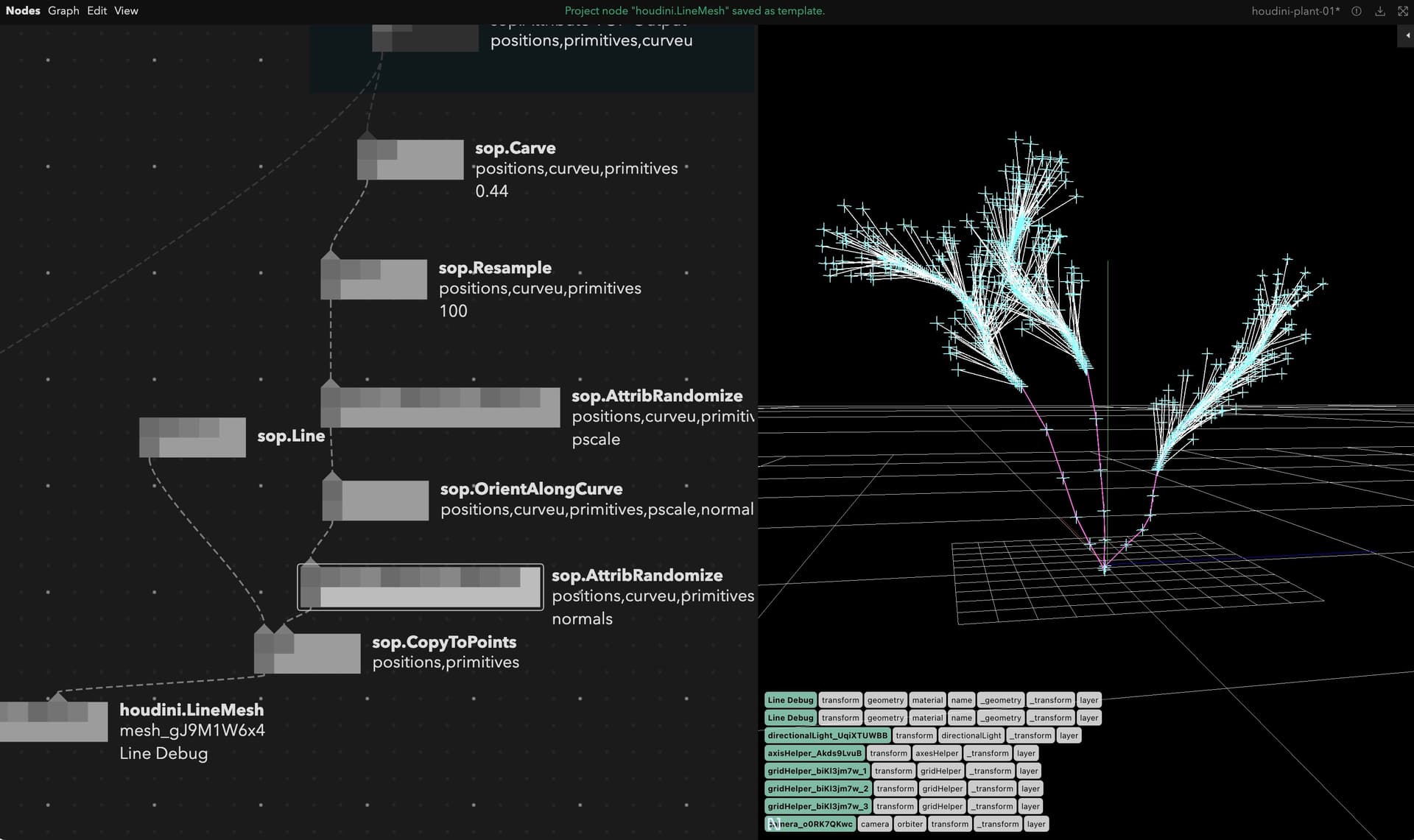A Growing Tree Effect - Questions - three.js forum