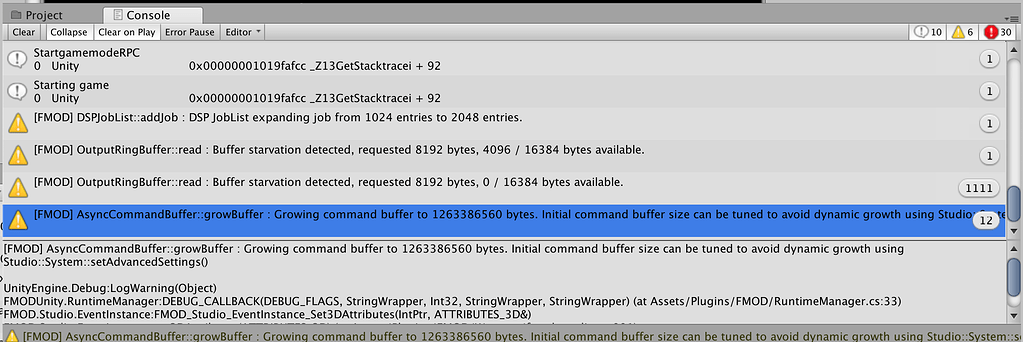OutputRingbuffer. Buffer starvation detected causing audio to stop and unity to crash - Unity ...