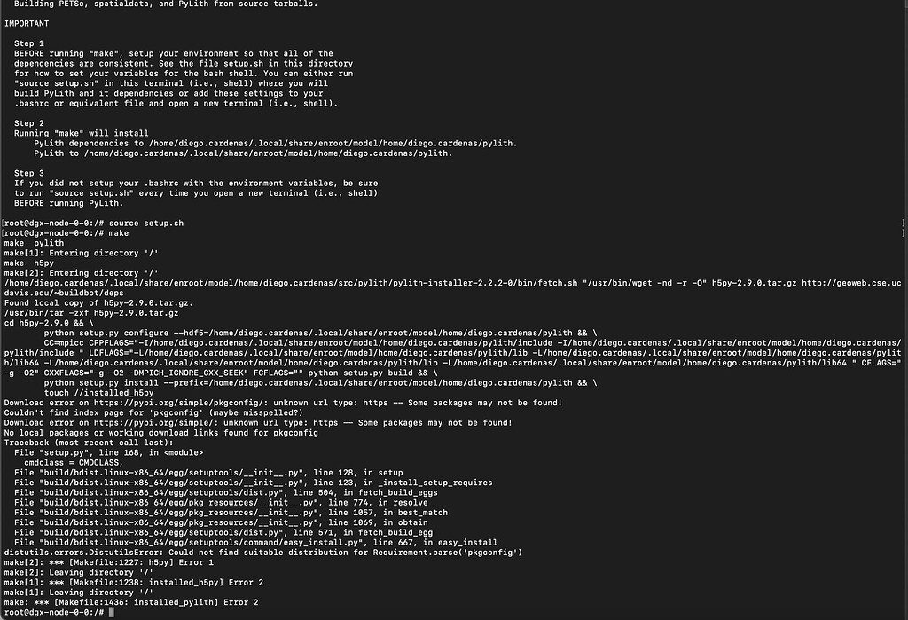 Problem Pylith2 Installation on a Cluster - PyLith - Computational Infrastructure for Geodynamics