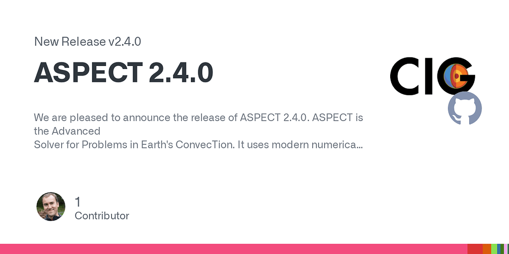 Aspect 2 4 0 Released Aspect Computational Infrastructure For Geodynamics