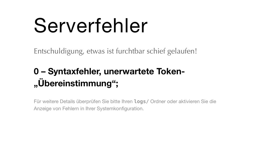 Server error 0-Syntax error, unexpected Token „match“ - Grav Community ... Server error 0-Syntax error, unexpected Token „match“ - Grav Community ...