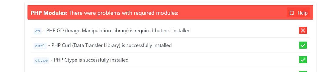 PHP GD (Image Manipulation Library) is required but not installed ...