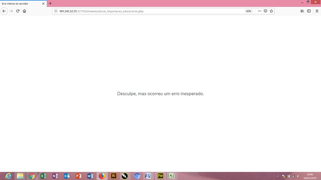 Desculpe, mas ocorreu um erro inesperado - Dúvidas - i-Educar - # ...