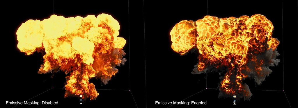 How to replicate the Emissive Masking parameter in Cycles? - EmberGen ... How to replicate the Emissive Masking parameter in Cycles? - EmberGen ...
