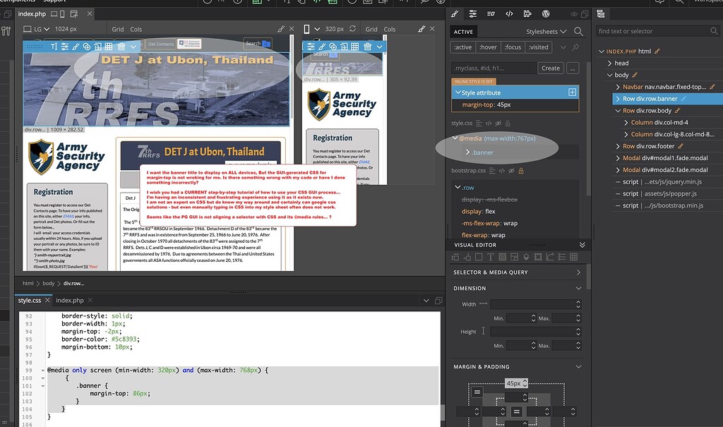 Using Pinegrow S Gui Css Styler Styling Css Pinegrow Community Forum