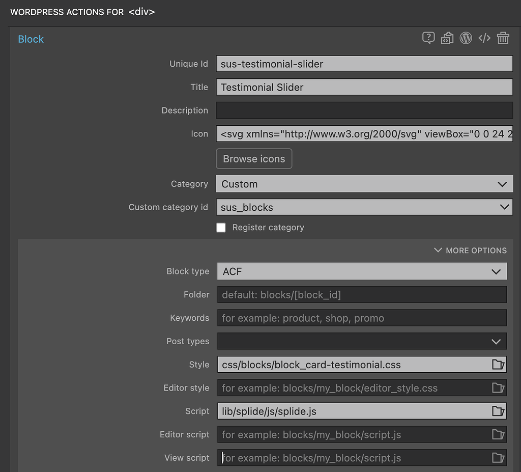 Is this a sensible method for adding multiple Scripts and CSS files to your Custom Blocks ...