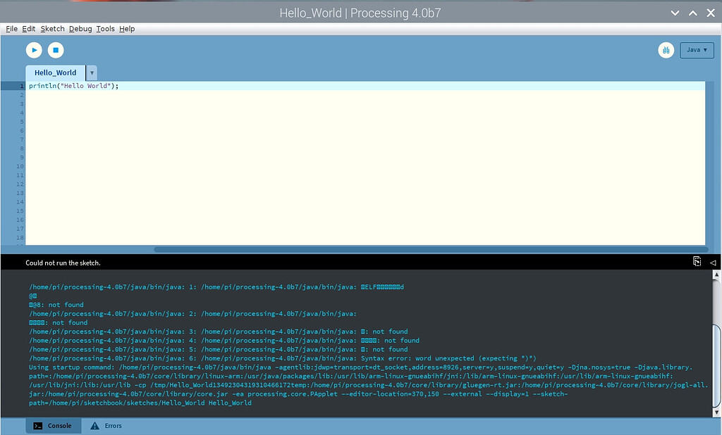 Help with Using Processing 4 on Raspberry Pi 4 - Processing for Pi ...