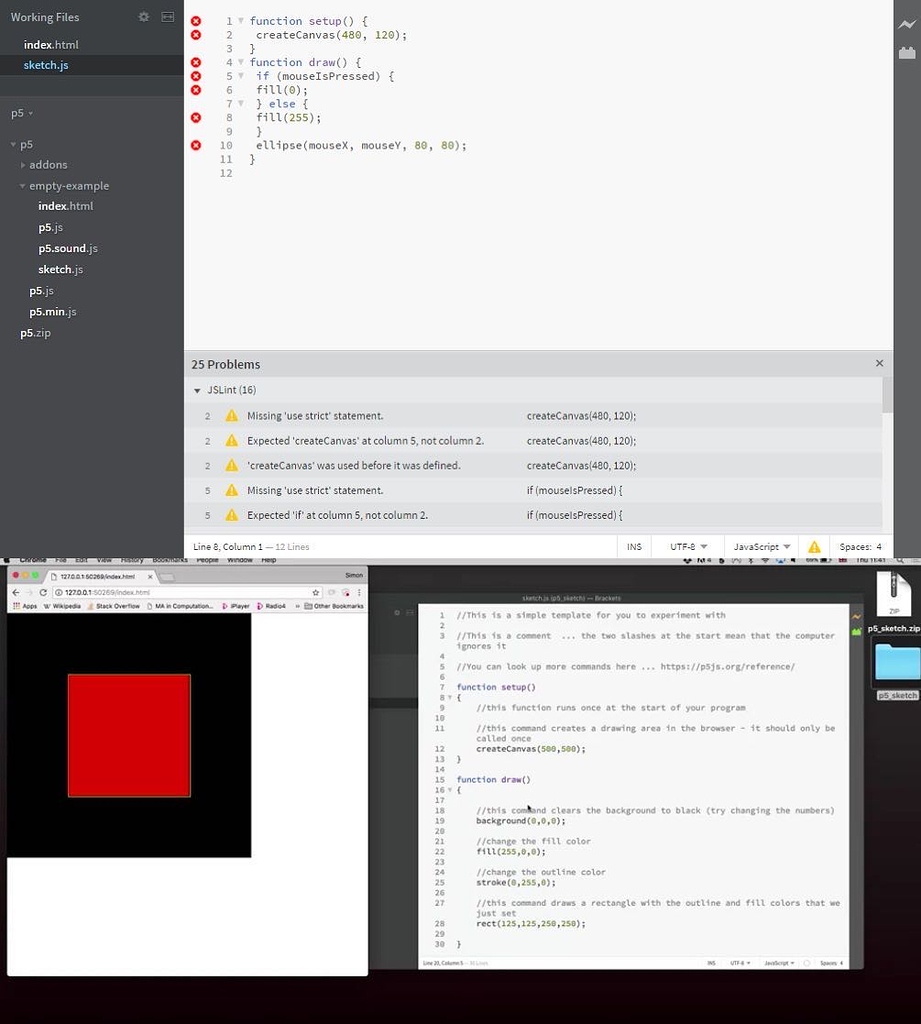 Help! Why I cannot use the P5JS - Beginners - Processing Foundation