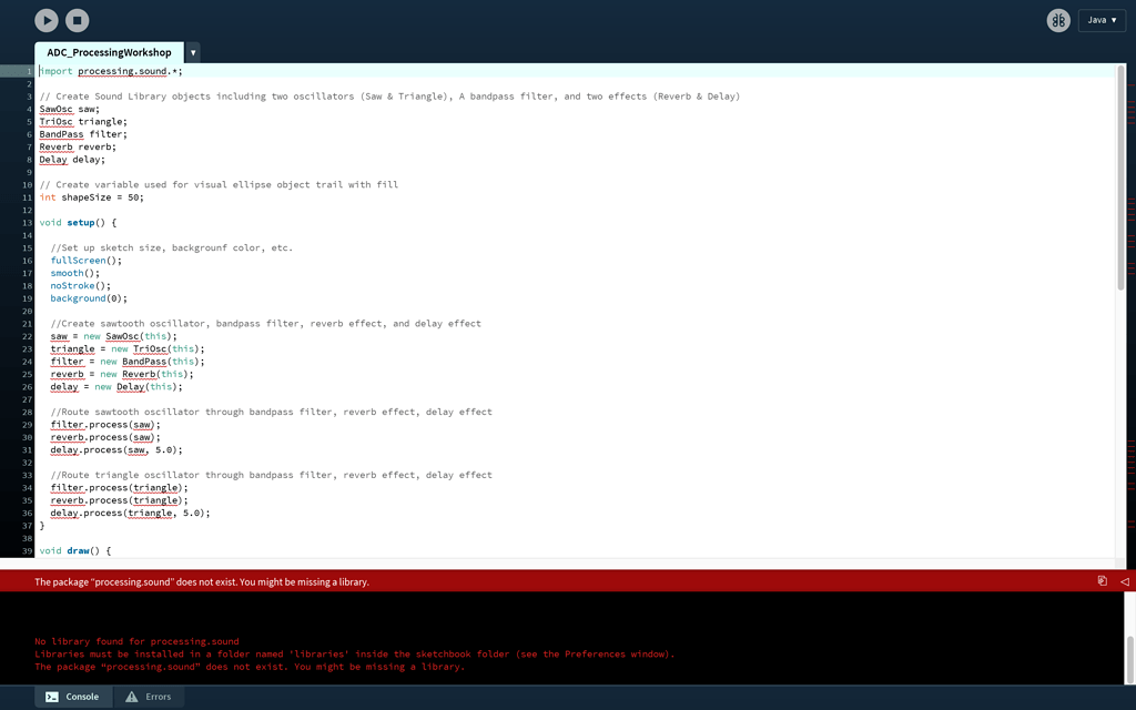 Processing.sound not working - Libraries - Processing Community Forum