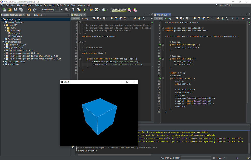 Running P3D Processing sketch in JAR file, using Netbeans - Processing - Processing Foundation