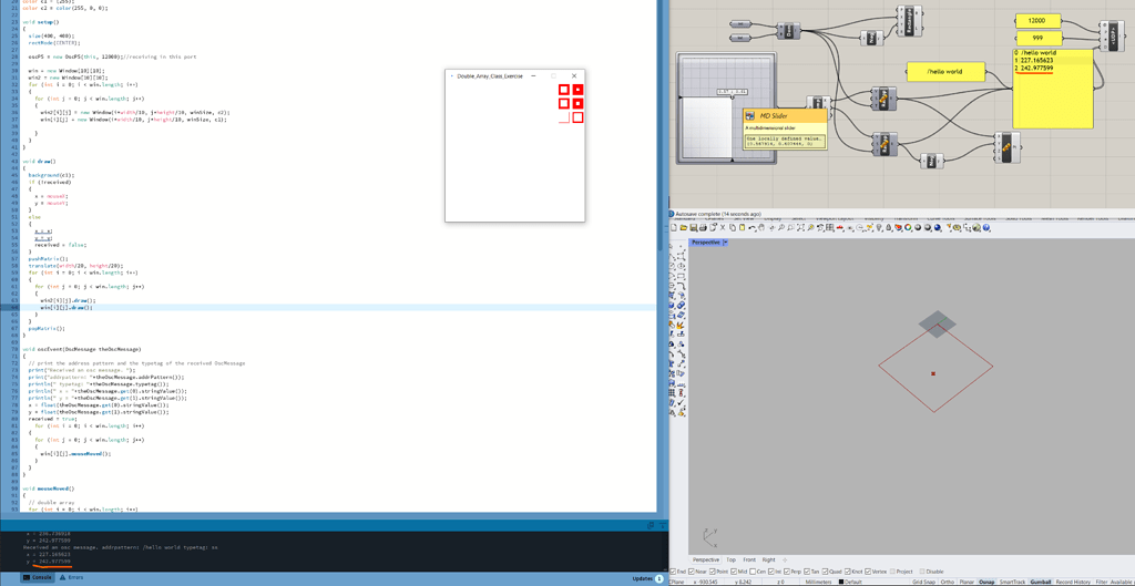Difficulty using a Grasshopper slider as my point attractor in Processing (through Osc ...