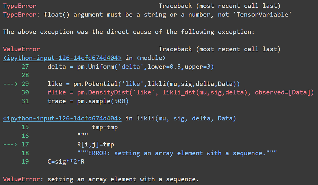 Pm Potential And Confliction Between Theano And Numpy V5 Pymc Discourse