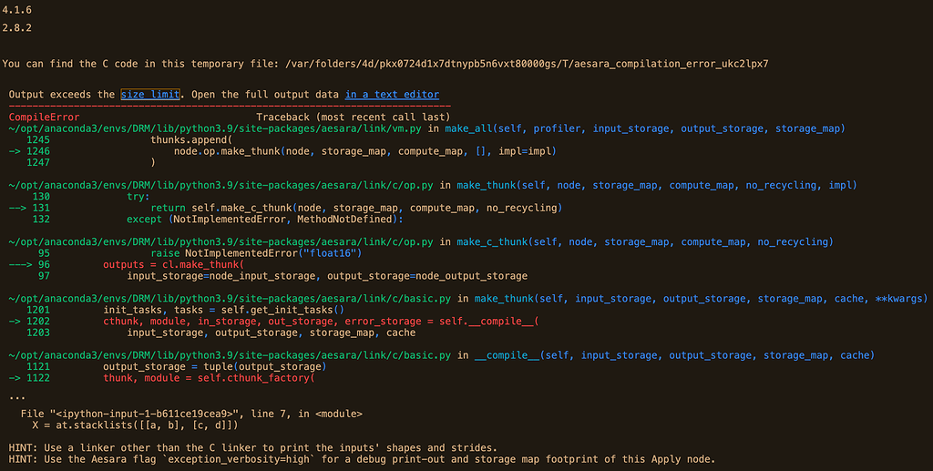Wierd error in Aesara - v5 - PyMC Discourse