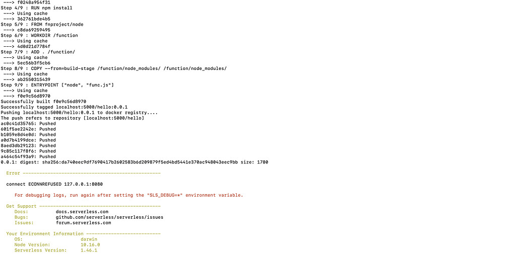 ECONNREFUSED error - Serverless Framework - Serverless Forums