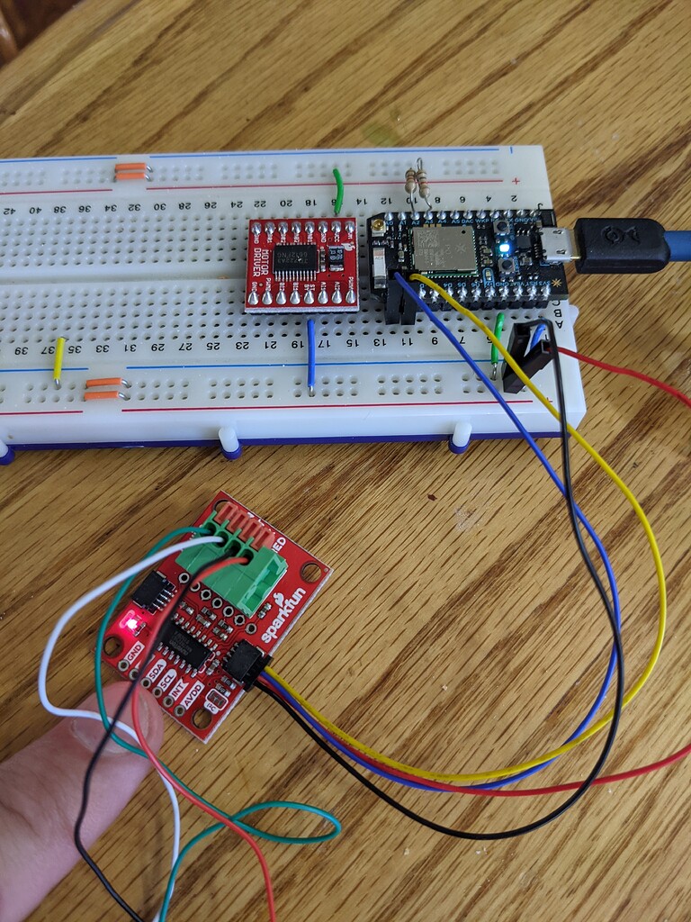 QWIIC scale & 5kg straight bar load cell, readings don't change - Force ...