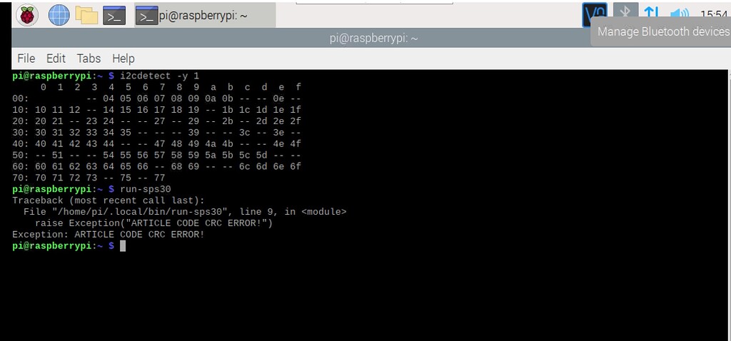 SPS30 not properly detected by i2cdetect on Raspberry Pi 4 - Environmental - SparkFun Community