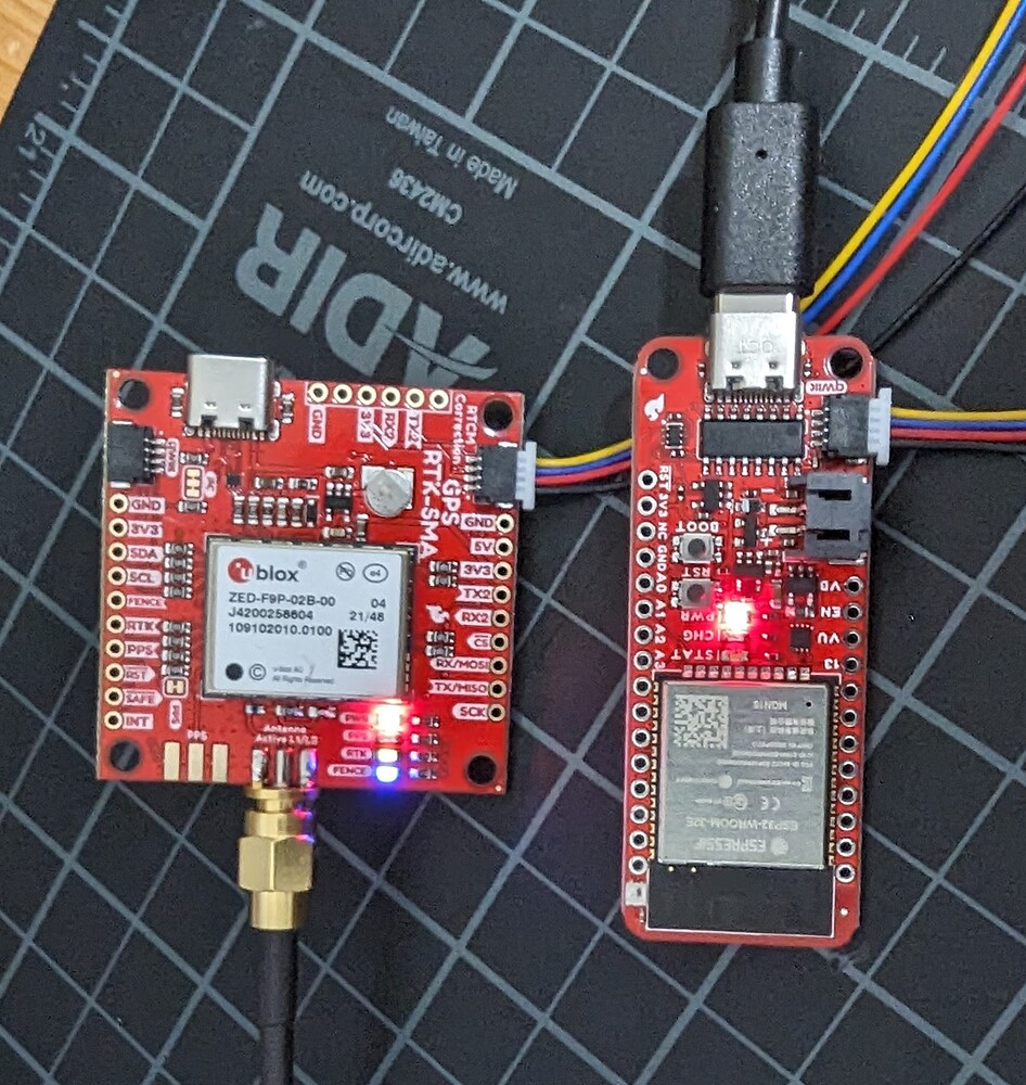 Unable To Connect Esp32 To Zed F9p With Arduino Ide Qwiic System Sparkfun Community