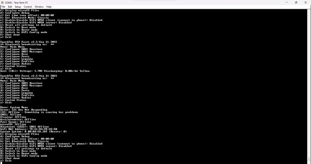RTK FACET NOT CHARGING AND WON'T TURN ON - Development Boards - SparkFun Community