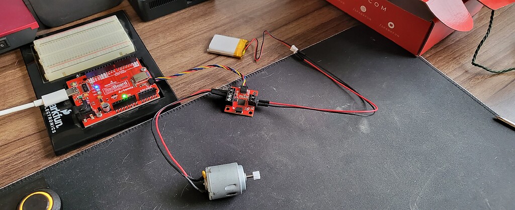 Beginner Problem with Qwiic Motor Driver - Qwiic System - SparkFun Community