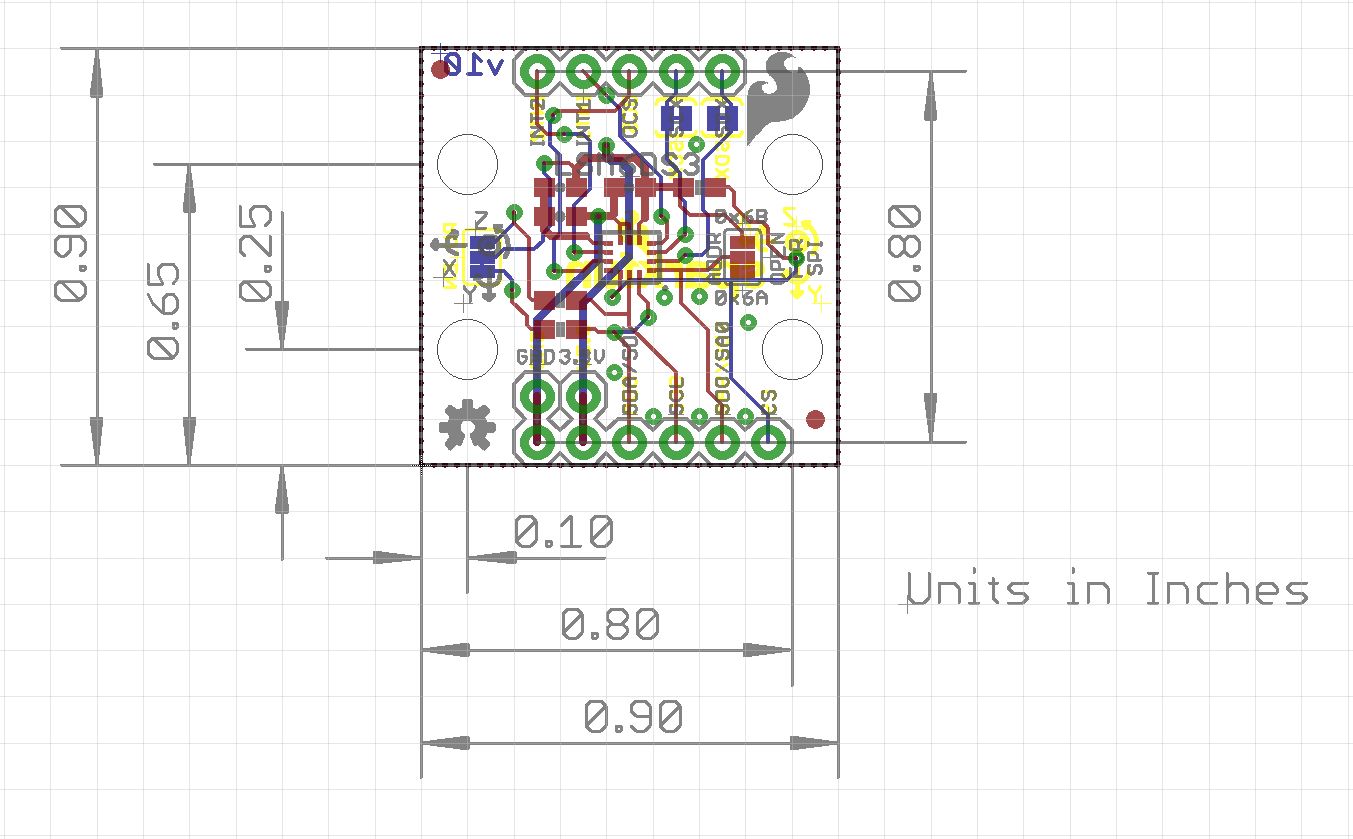 Lsm6ds3 Breakout Distance Between Pin Rows Imu And Motion Sparkfun Community